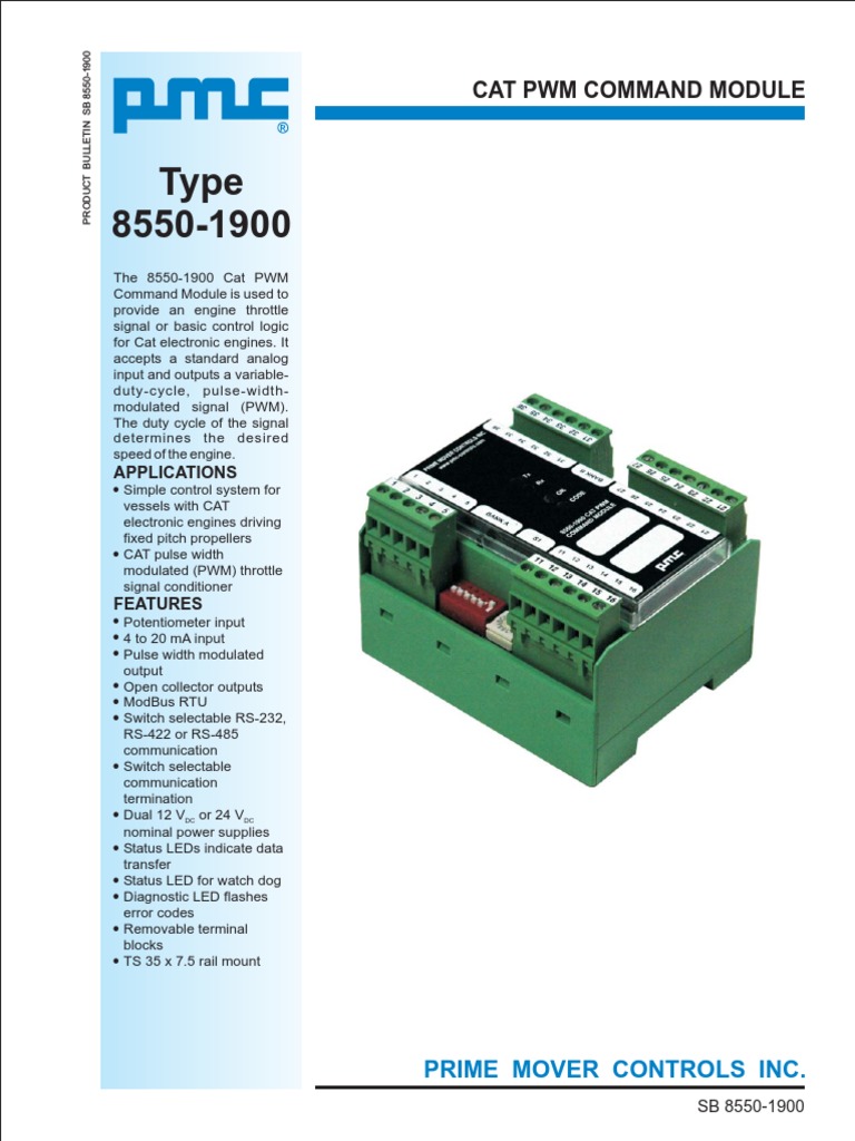 Type 8550-1900: Cat PWM Command Module | PDF | Telecommunications ...