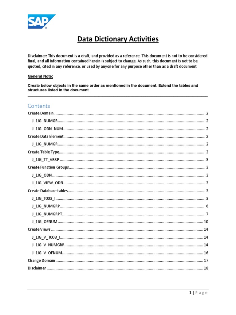 ODN - DDIC - Activities PDF | PDF | Tab (Gui) | Databases