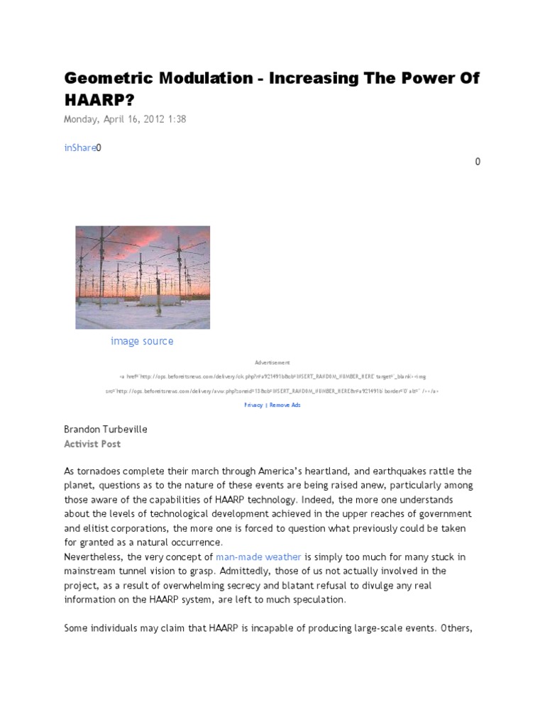 Geometric Modulation - Increasing The Power of Haarp?: Monday, April 16, 2012 1:38 | PDF ...