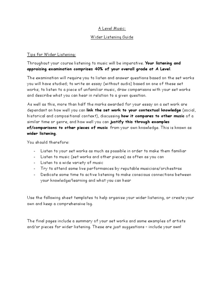 Guiding Students Towards a Well-Rounded Music Education: A ...