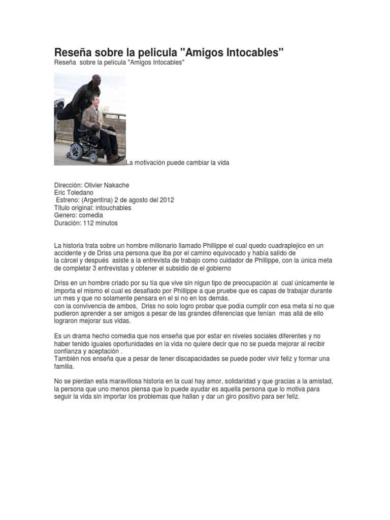Reseña Sobre La Pelicula | PDF