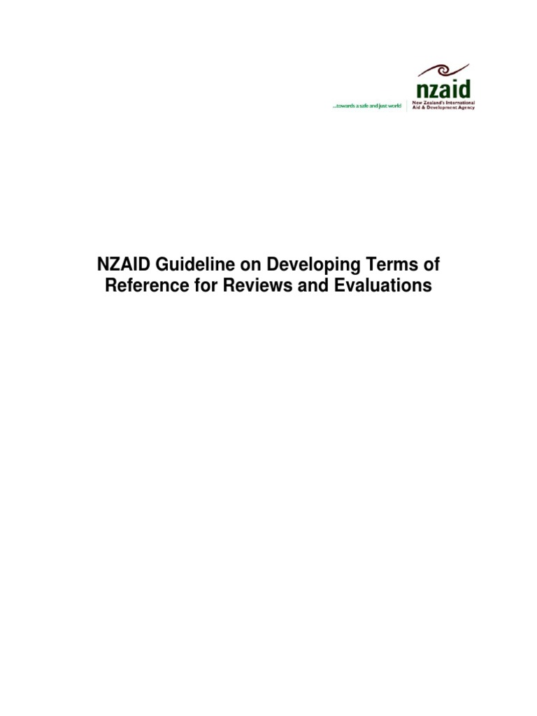 NZAID ToR Guideline | PDF | Survey Methodology | Evaluation