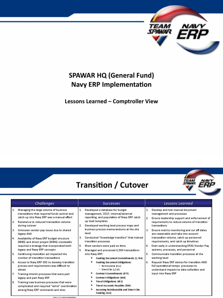 N Erp Lessons Learned Pdf Enterprise Resource Planning Automation