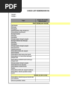 Checklist Kebersihan Toilet - Harian | PDF