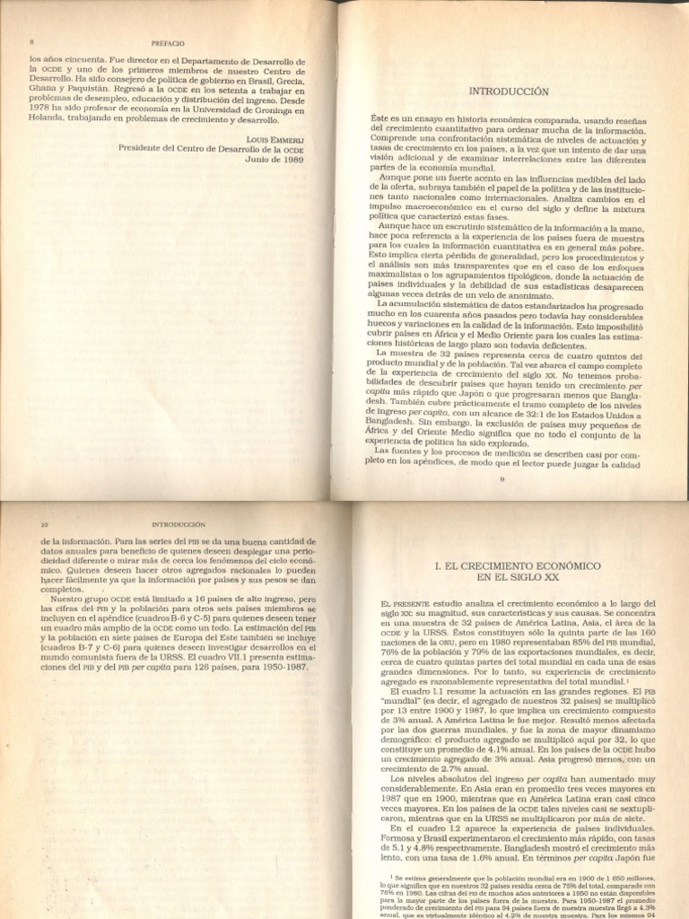 Angus Maddison - La Economia Mundial en El Siglo XX | PDF