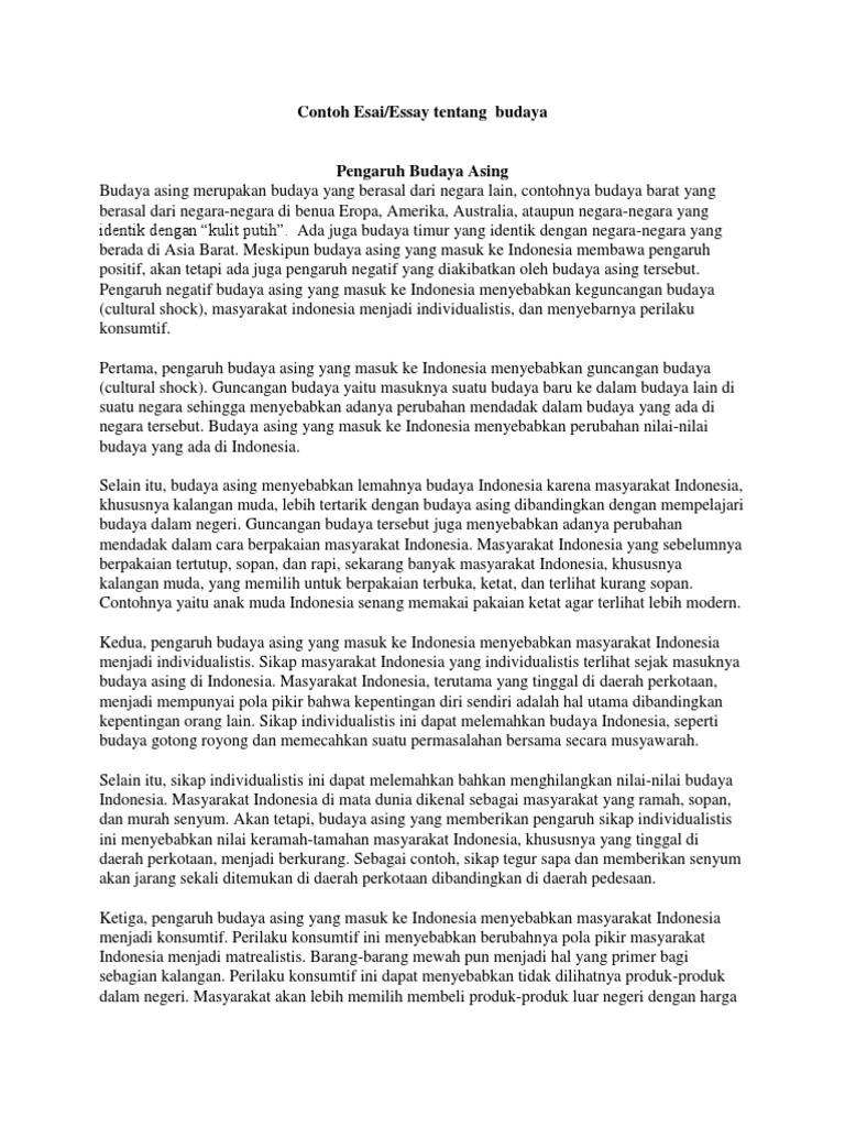 Contoh Esai Pdf