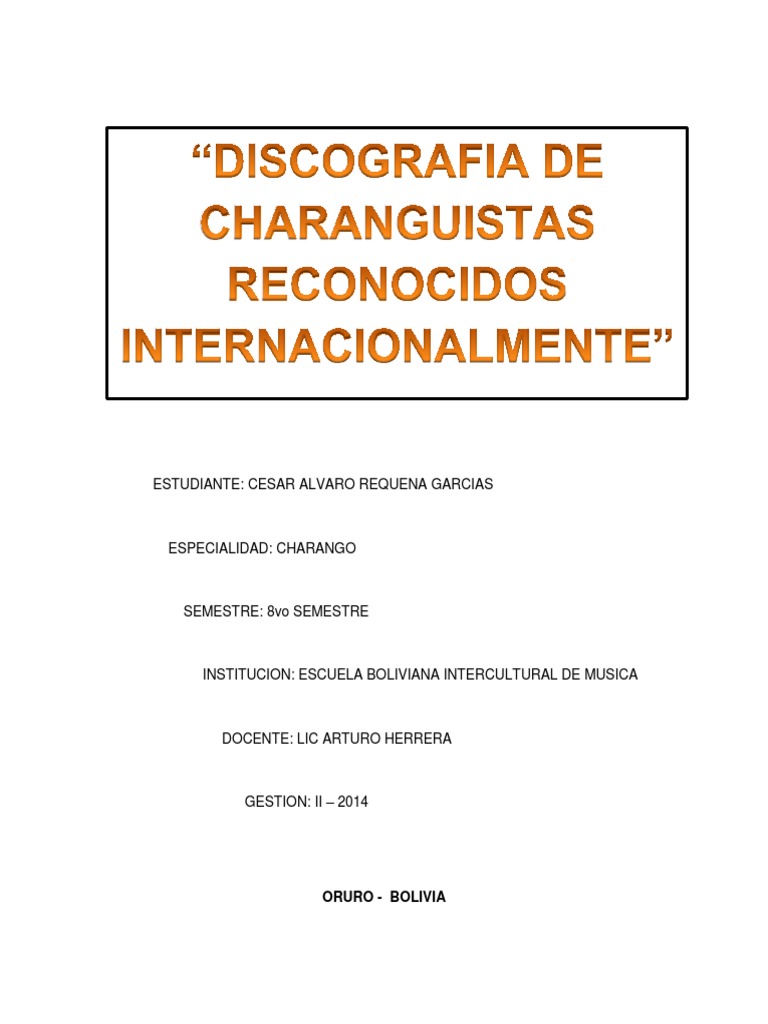 DISCOGRAFIA DE Charanguistas | PDF | Musica argentina | Musica Sudamericana