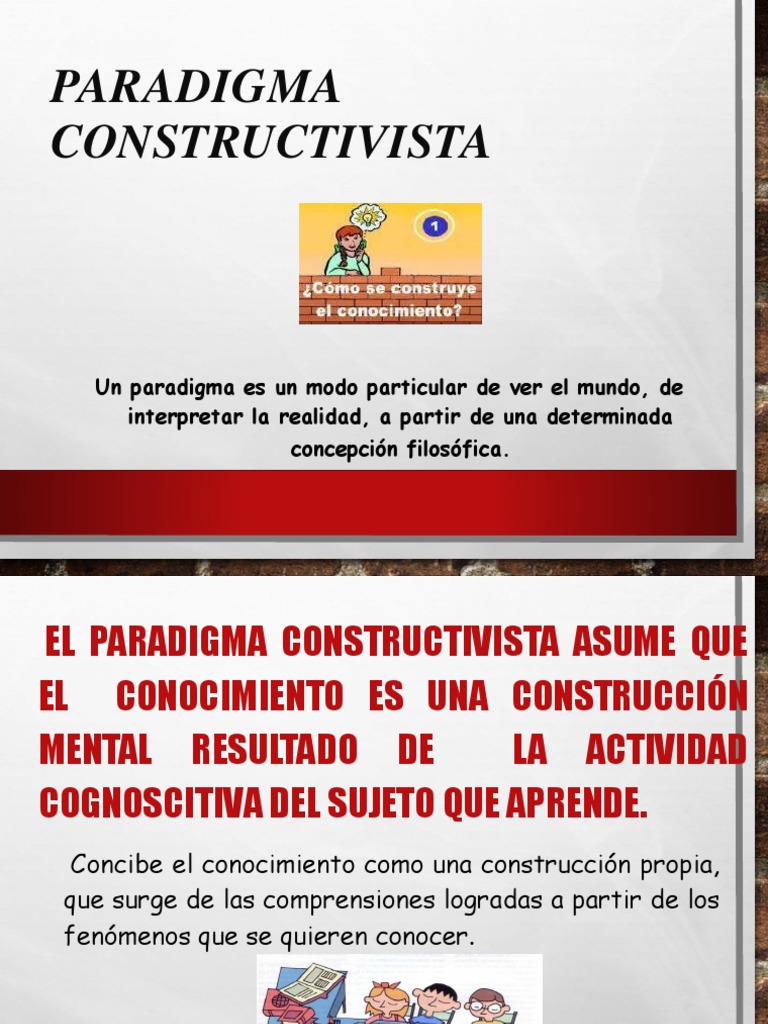 Paradigma Constructivista | PDF | Constructivismo (filosofía de la ...