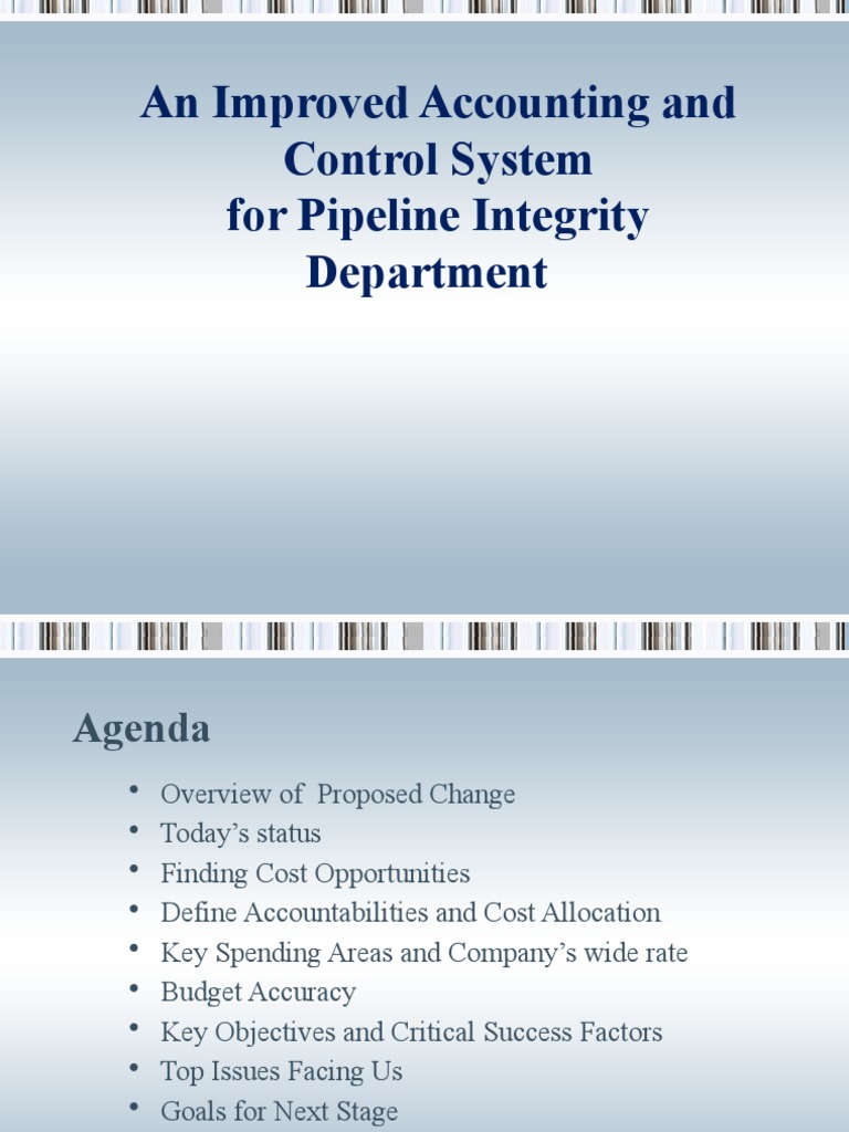 An Improved Accounting and Control System For Pipeline Integrity ...