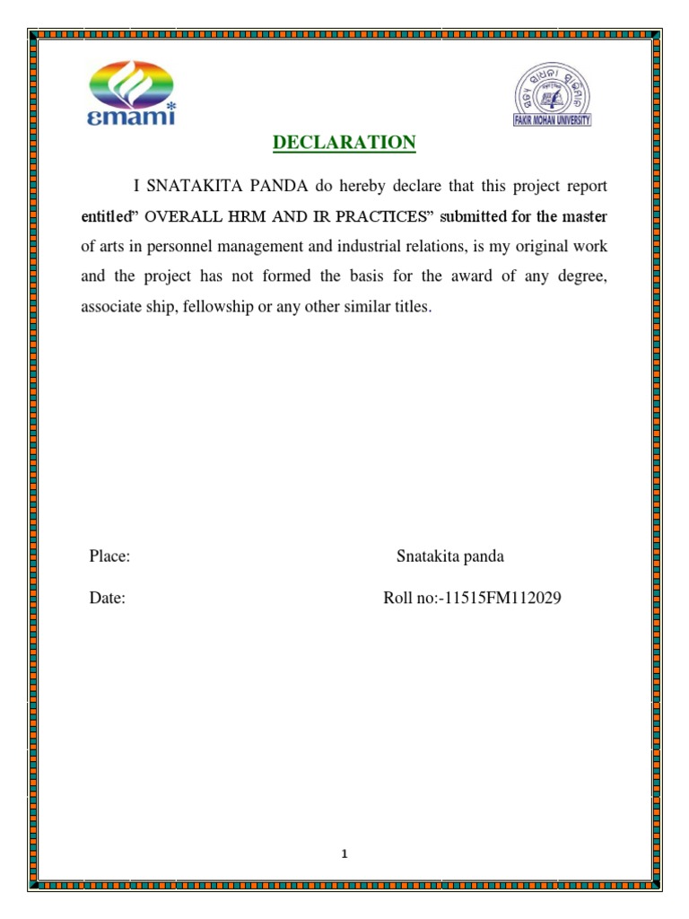 Emami Paper Mill 1 | PDF | Human Resource Management | Human Resources