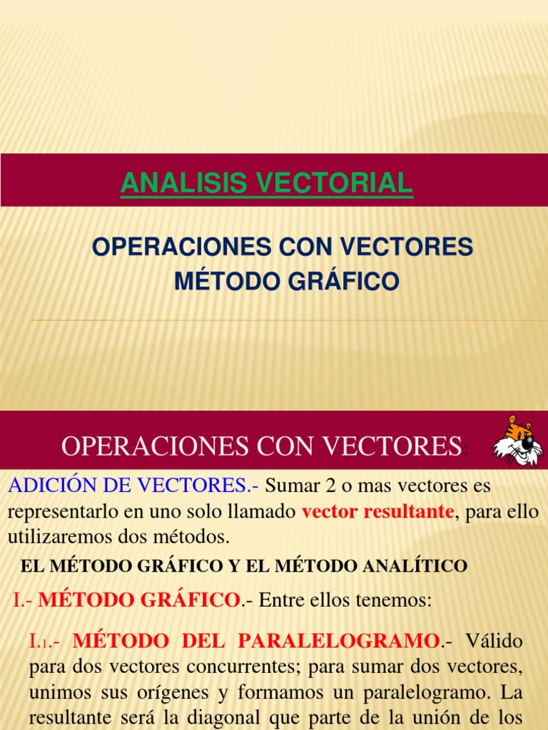 Operaciones Con Vectores Metodo Grafico - PPSX | PDF | Vector Euclidiano | Álgebra abstracta