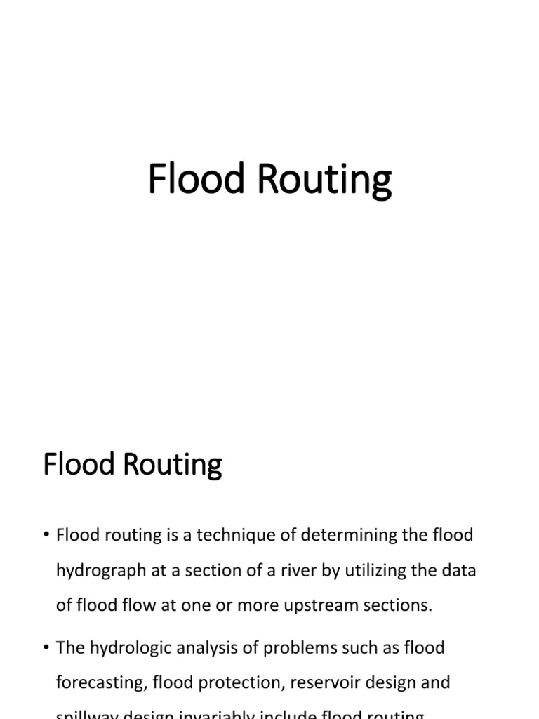 Hwre-Lec-Flood Routing PDF | PDF | Flood | Discharge (Hydrology)
