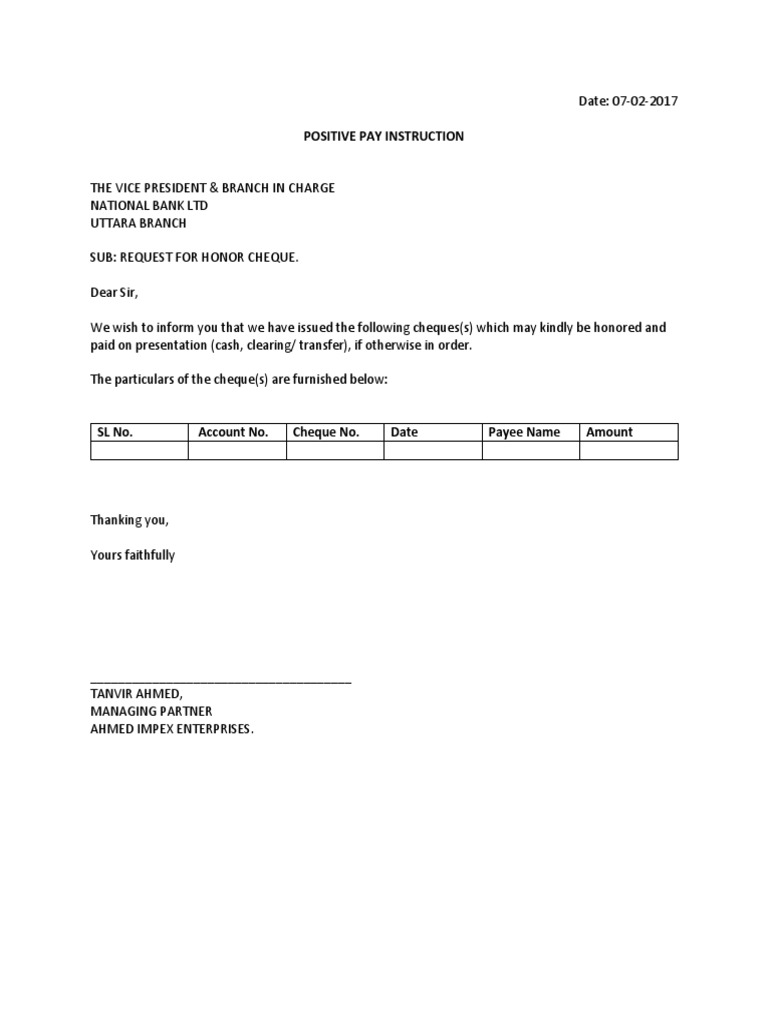 Positive Pay Instruction Nbl 02