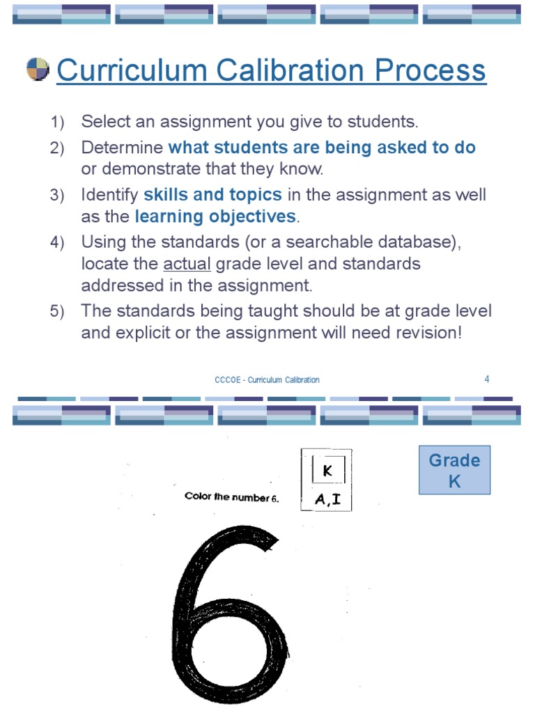 Curriculum Calibration Process: What Students Are Being Asked To Do ...