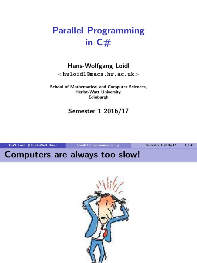 C# Parallel Programming Guide | PDF | Multi Core Processor | C ...