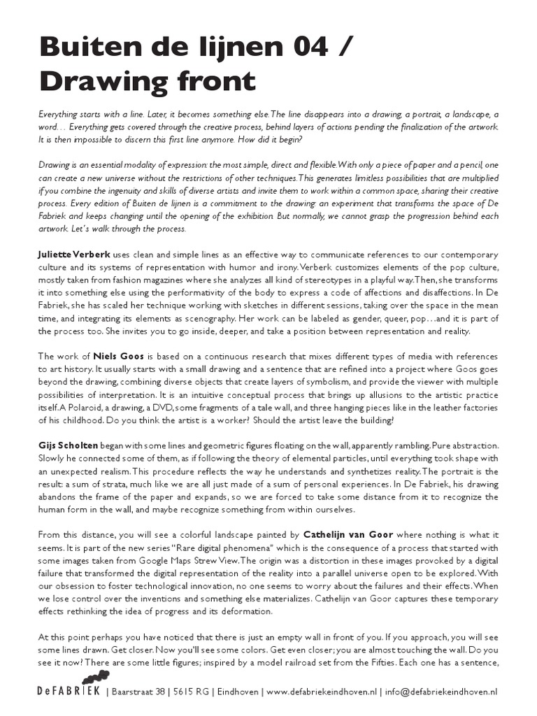 Drawing Outside the Lines: A Journey Through the Creative Process | PDF ...