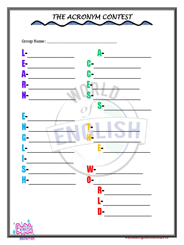 Acronym Creativity Challenge | PDF