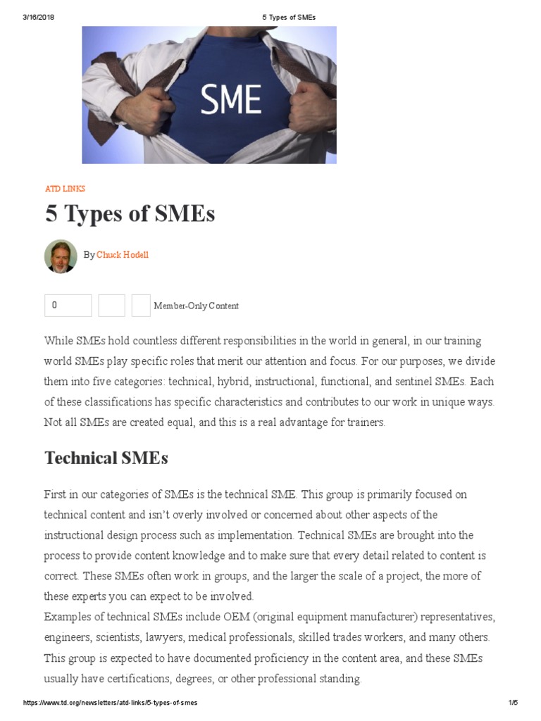 5 Types of SMEs | PDF | Expert | Small And Medium Sized Enterprises