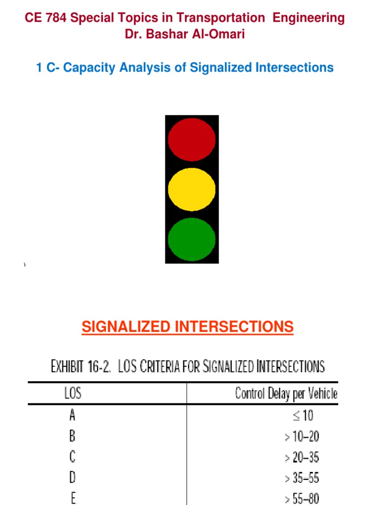1 C - Signalized Intersections | PDF | Traffic | Intersection (Road)