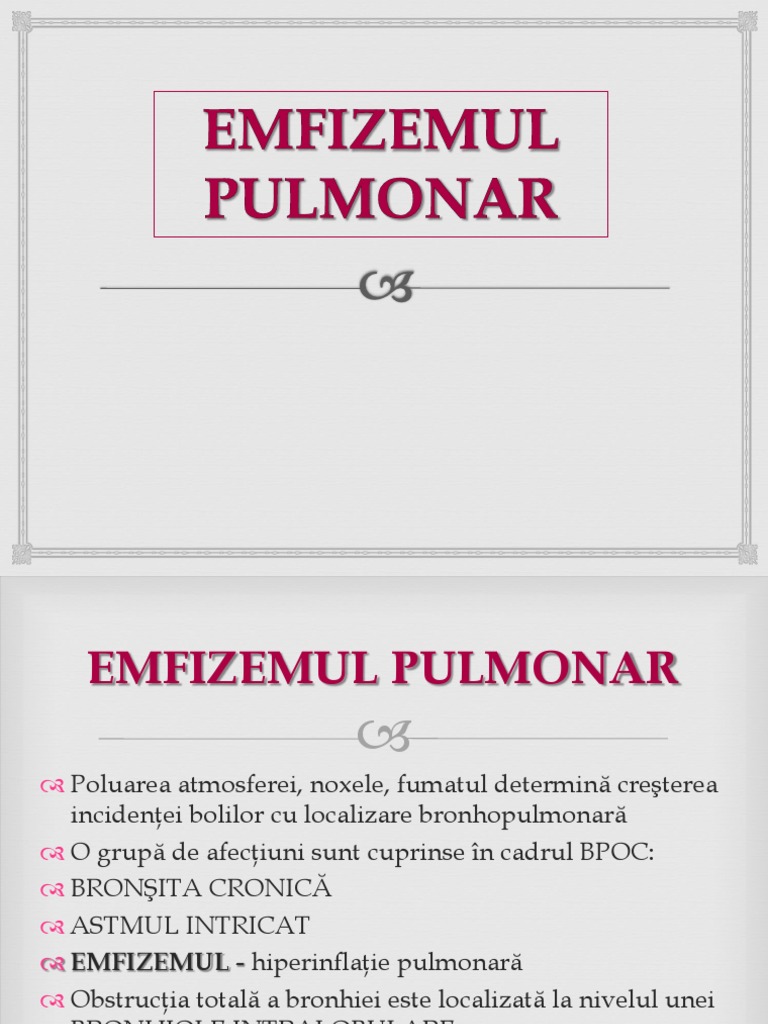 Emfizemul Pulmonar | PDF