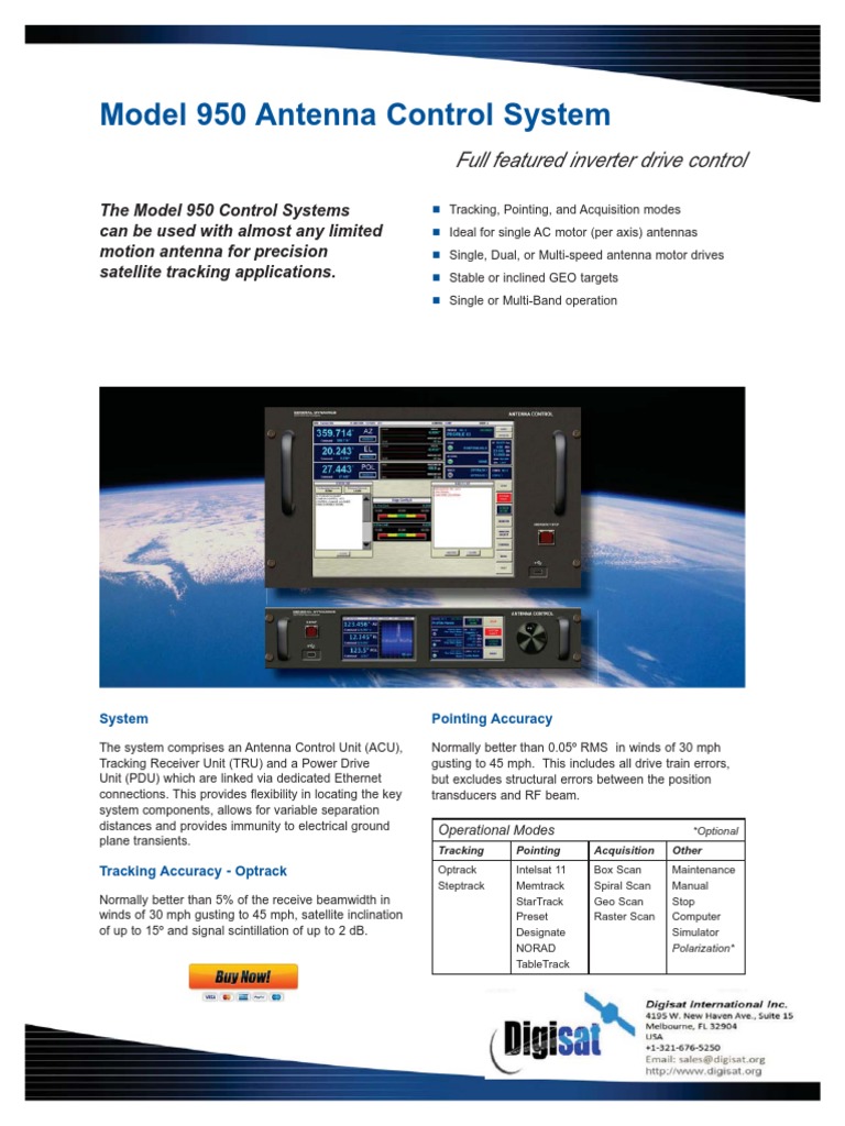 Model 950 Antenna Control System | PDF | Power Inverter | Touchscreen
