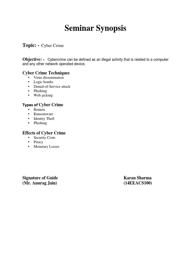 Understanding Cyber Crime Techniques | PDF