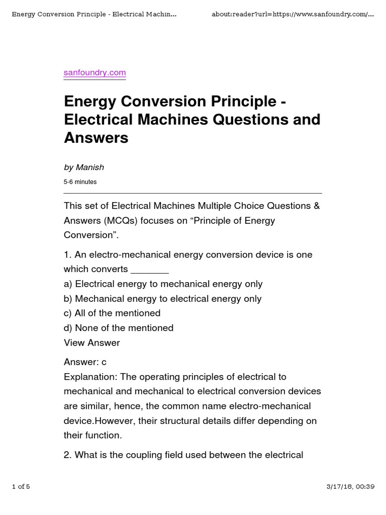 Questions & Answers On Magnetic Circuits | PDF | Magnetic Field ...