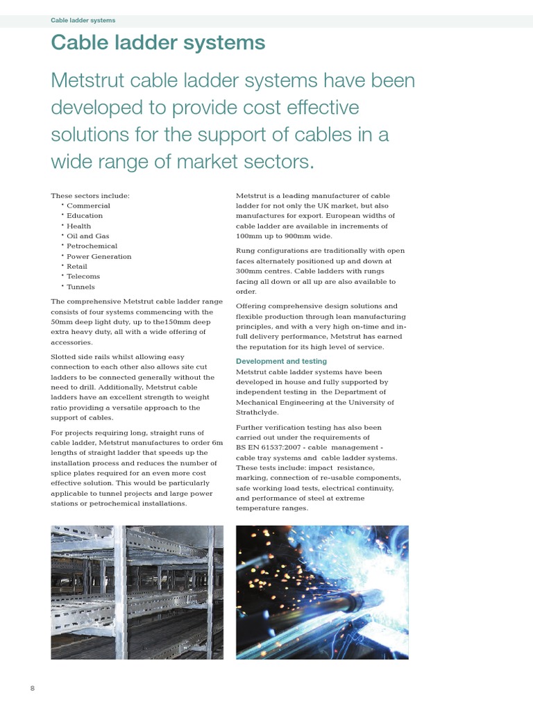 Cable Ladder Systems PDF | PDF | Galvanization | Screw