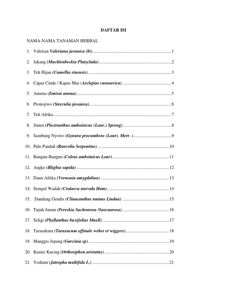 Daftar Isi Katalog | PDF