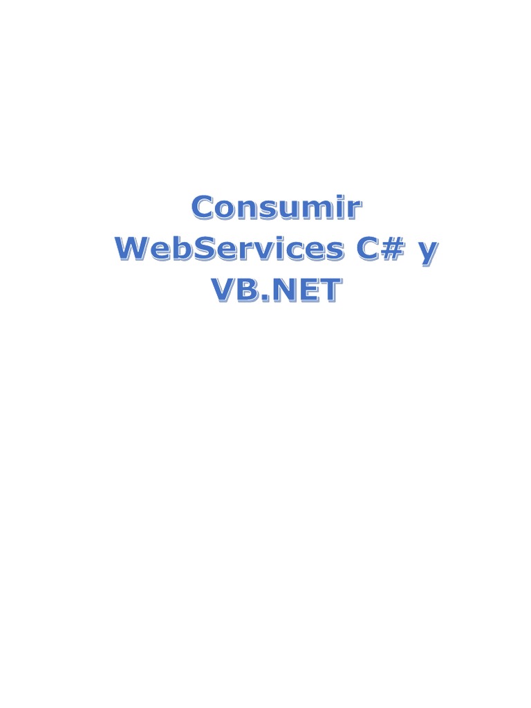 Consumir WebServices C# y | PDF | C Sharp (lenguaje de programación ...