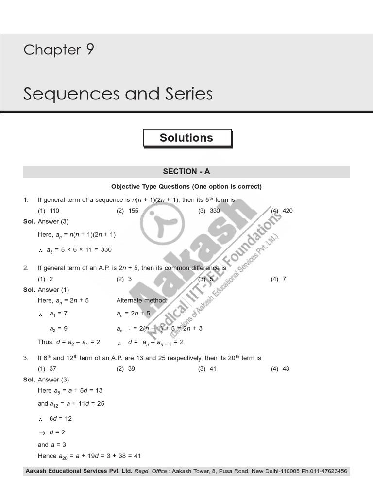 Sequences and Series | PDF | Elementary Mathematics | Teaching Mathematics