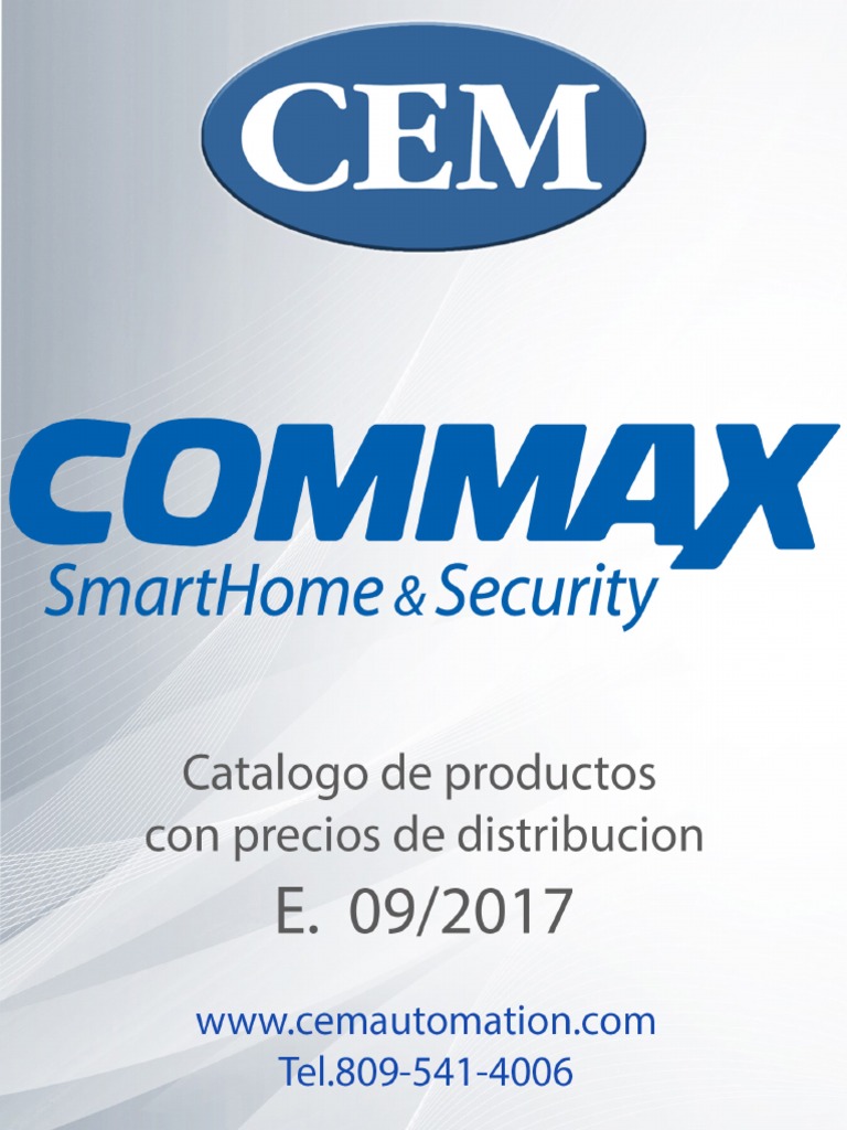 Catálogo de Intercomunicadores Commax | PDF | Diodo emisor de luz | Vídeo