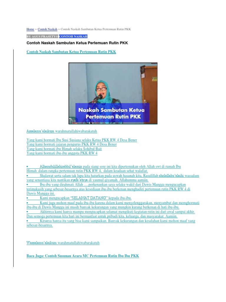 Contoh Sambutan | PDF