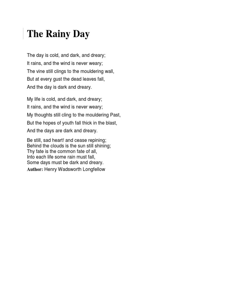The Rainy Day | PDF