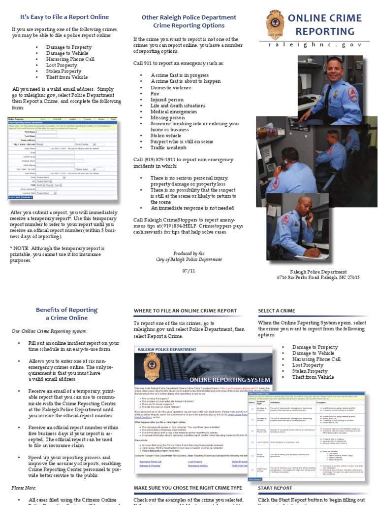 191243-Online Crime Reporting Brochure | Download Free PDF | Emergency ...
