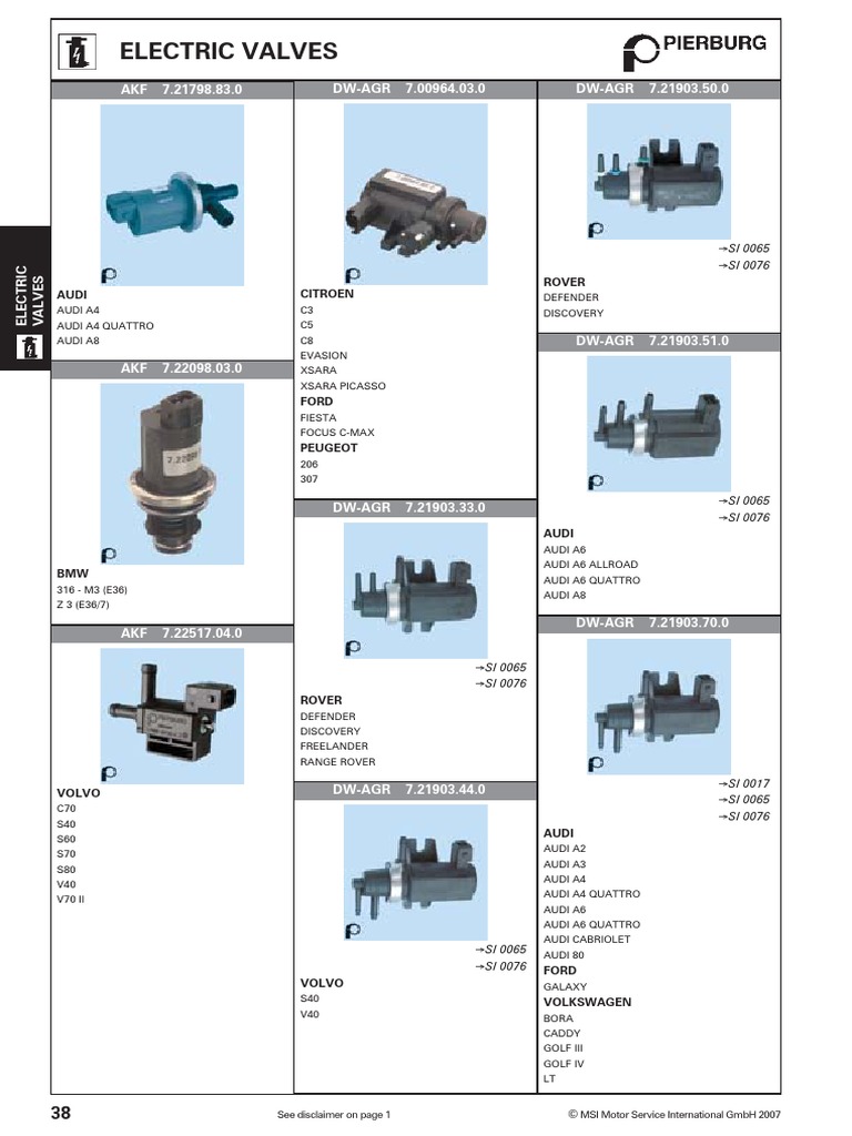 Pierburg Electric Valves | PDF | Audi | Volkswagen