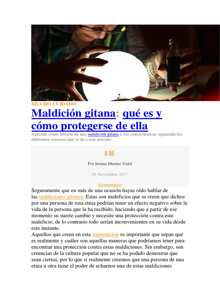 Cómo protegerse de maldiciones gitanas | PDF | Maldición | Suerte