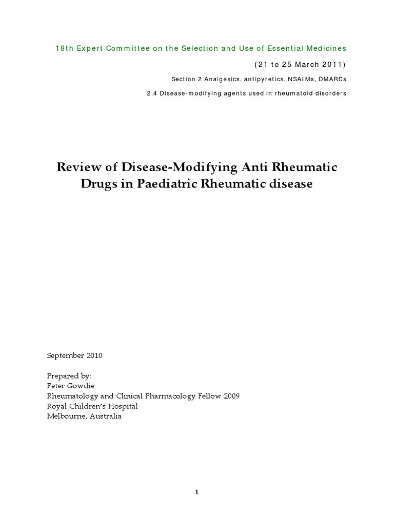 Child DMARD PDF | PDF | Systemic Lupus Erythematosus | Rheumatology