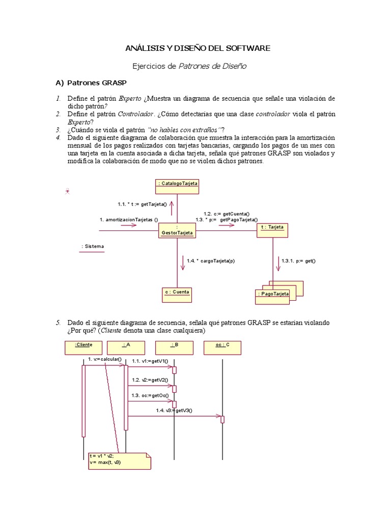 Ejercicios Patrones 2005 | PDF | Objeto (informática) | Java (lenguaje de programación)