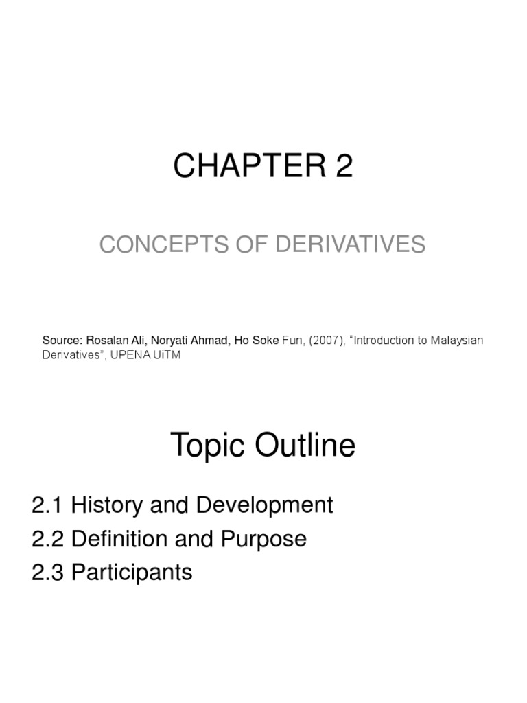 Chapter 2 Concept of Derivatives | PDF | Futures Contract | Derivative ...