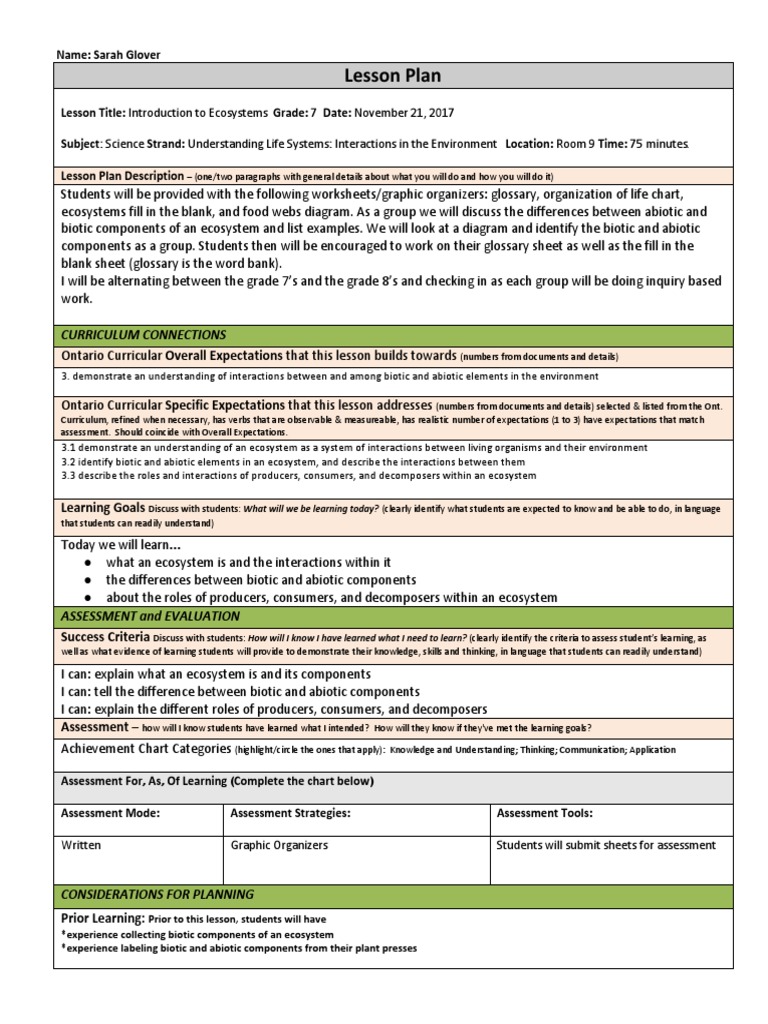 Nov 21 GR 7 Ecosystems | PDF | Educational Assessment | Ecosystem