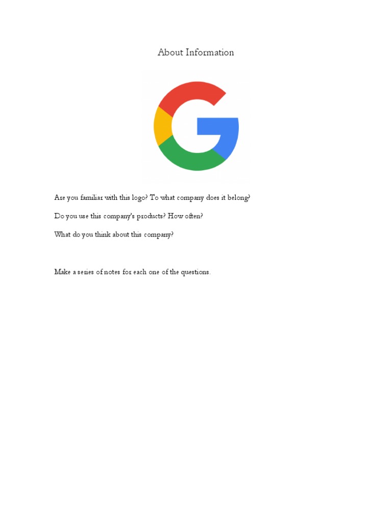 Google Handout | PDF