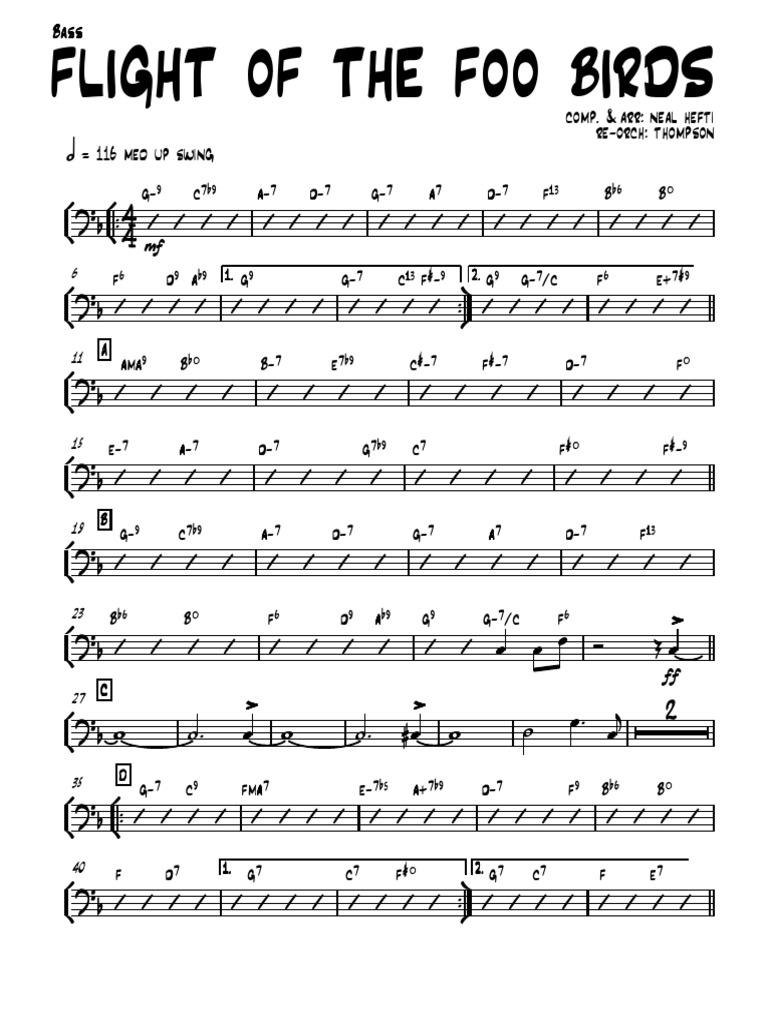 Flight of The Foo Birds 01 Bass | PDF