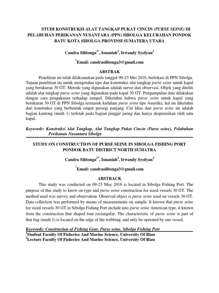 ID Study On Construction of Purse Seine in | PDF | Ilmu Sosial