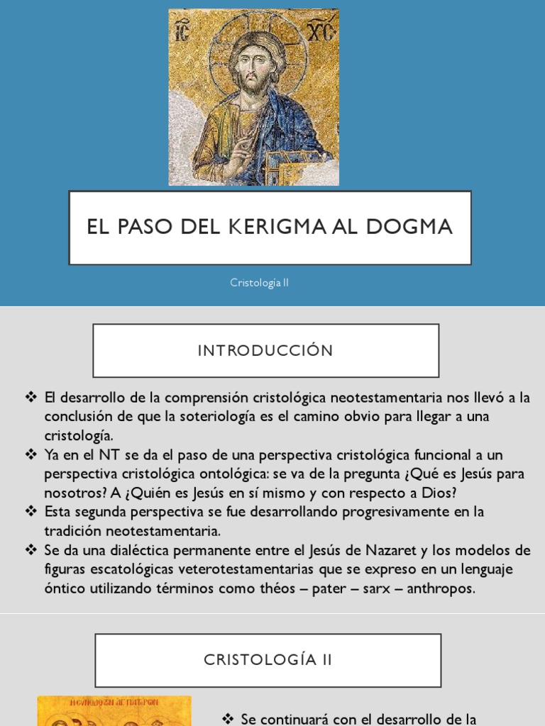 El Paso Del Kerigma Al Dogma | PDF | Dogma | Cristología