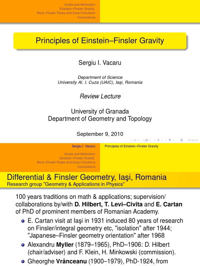 Principles of Einstein-Finsler Gravity | PDF | General Relativity ...