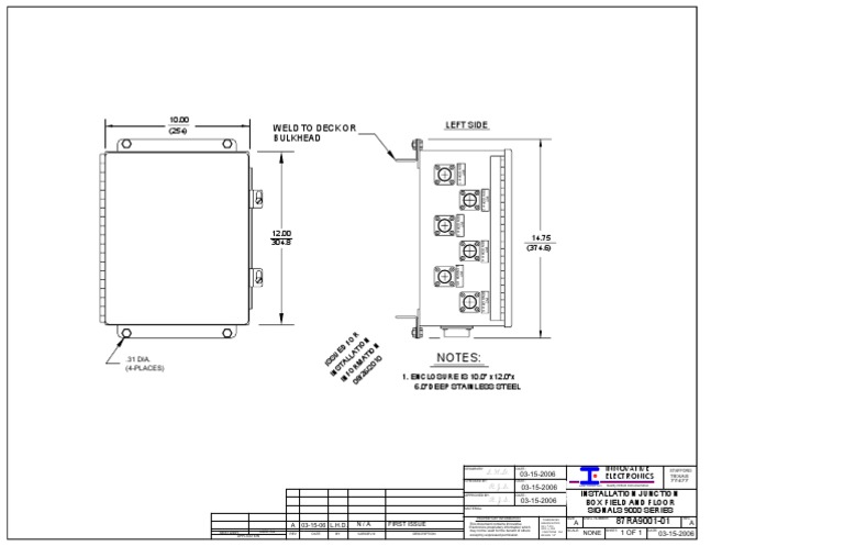 04-87RA9001-01 Installation Junction Box Main Field Signals 9000 Series ...