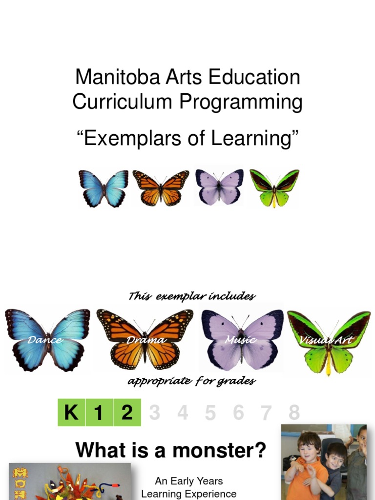 Manitoba Arts Education Curriculum Programming "Exemplars of Learning ...