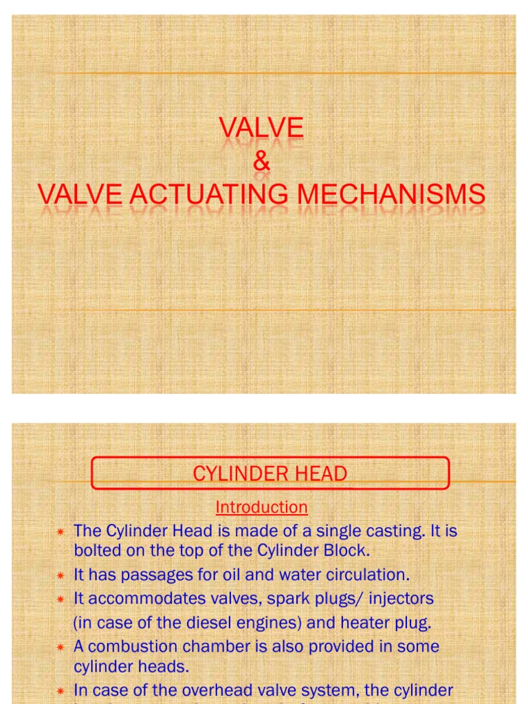 Engine Valves Arrangements | PDF | Transportation Engineering | Energy ...