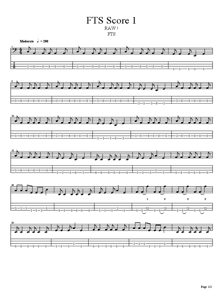 Raw New 1 Fts Bass | PDF